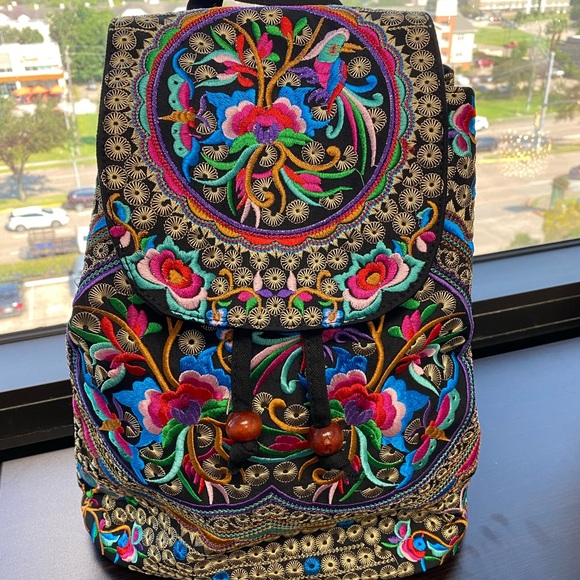 Bags | New Bogo Chic Multicolor Embroidered Backpack | Poshmark